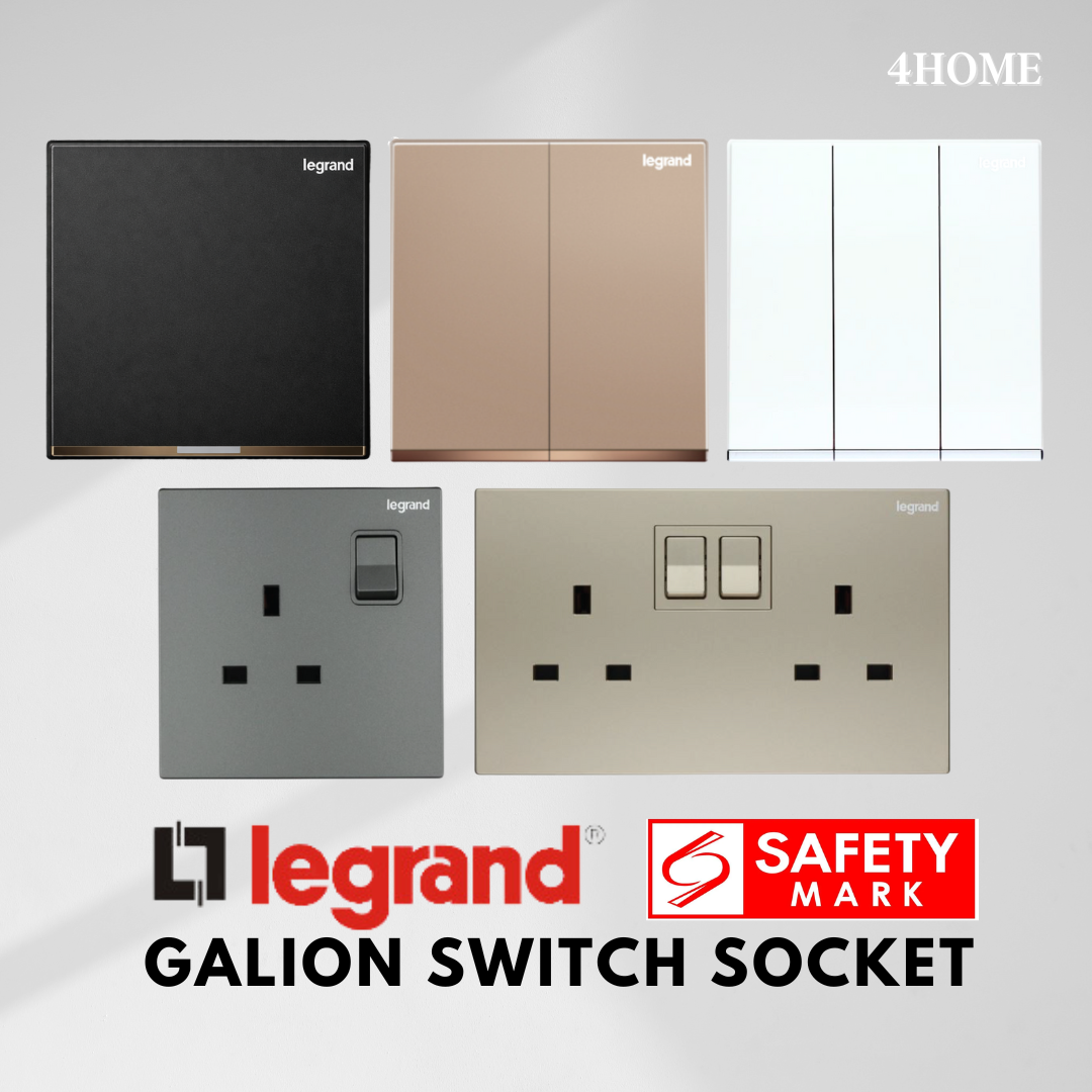 Legrand Galion Switch Socket Singapore | White, Dark Silver, Champagne ...